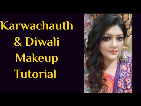 KARWA CHAUTH AND DIWALI MAKEUP TUTORIAL| SIMPLE PARTY MAKEUP - YouTube