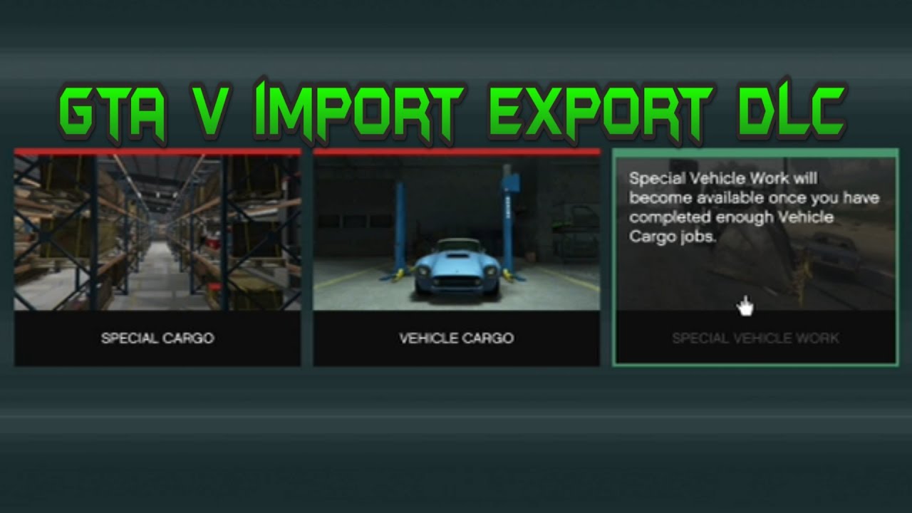 gta v import export dlc introduction - YouTube