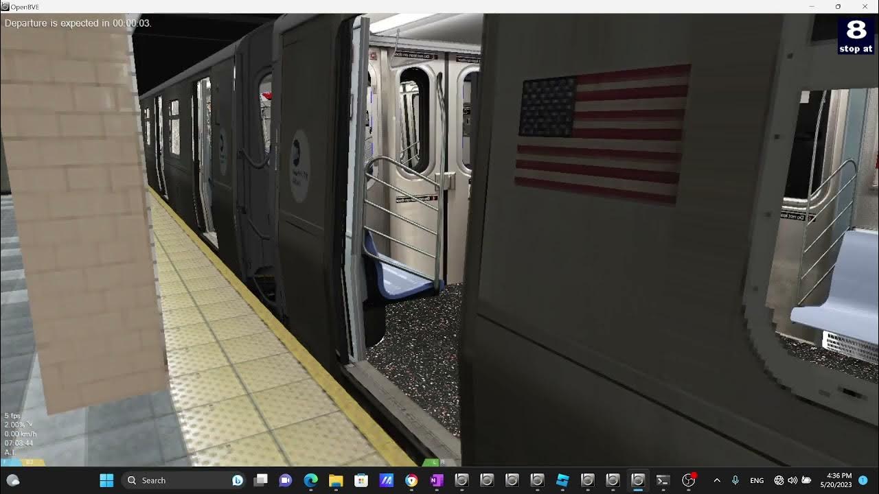 Openbve 3D 2022 R179 J Train Arriving & Departing at Canal Street - YouTube