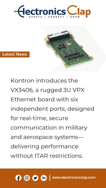 Kontron VX3406: Rugged 3U VPX Ethernet Board for Defense & Aerospace | No ITAR Restrictions # ...