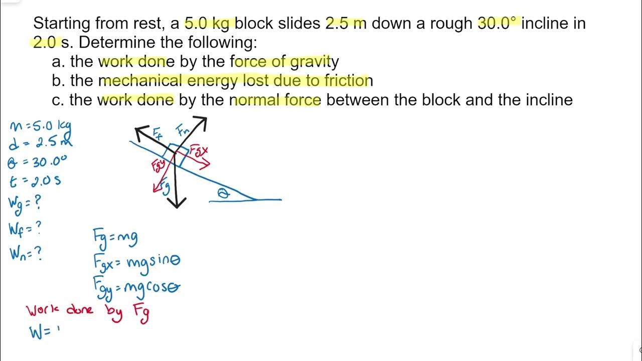 Physics Problem Solver Walk-through Work Energy Force - Solving Mixed Work / Energy Problems 11 ...
