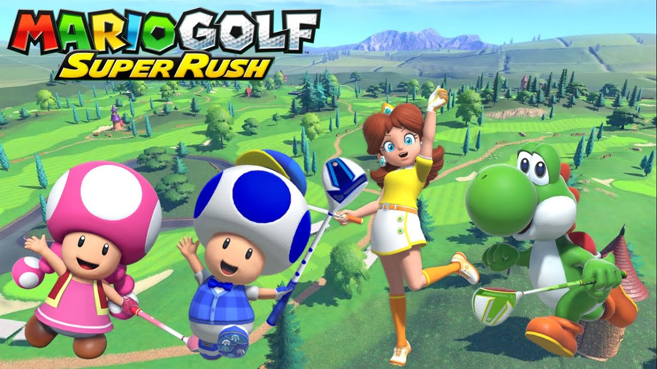 Mario Golf Super Rush - Standard Golf - Toadette vs Blue Toad vs Daisy ...