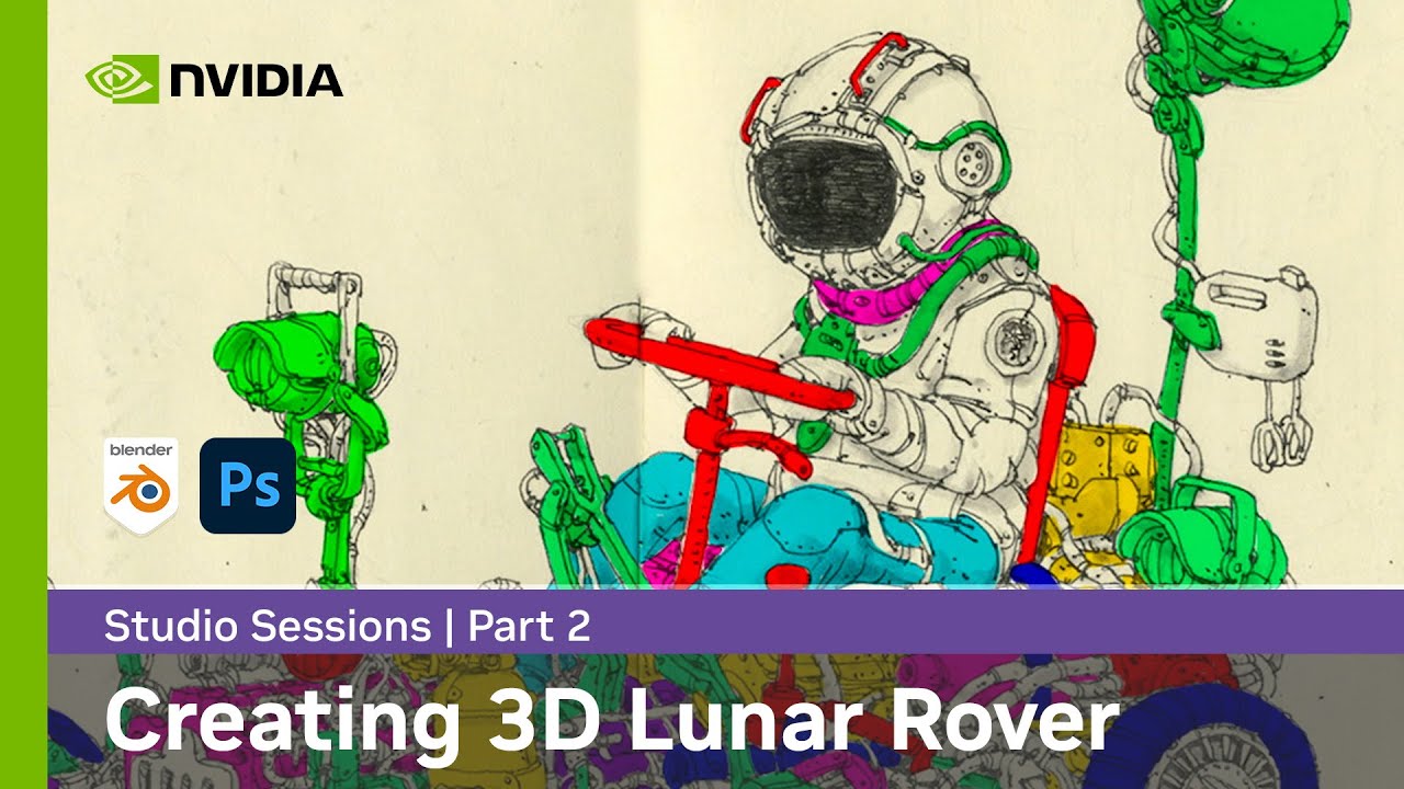 [Blender & Photoshop] Creating 3D Lunar Rover w/ Alex Treviño Part 2 ...