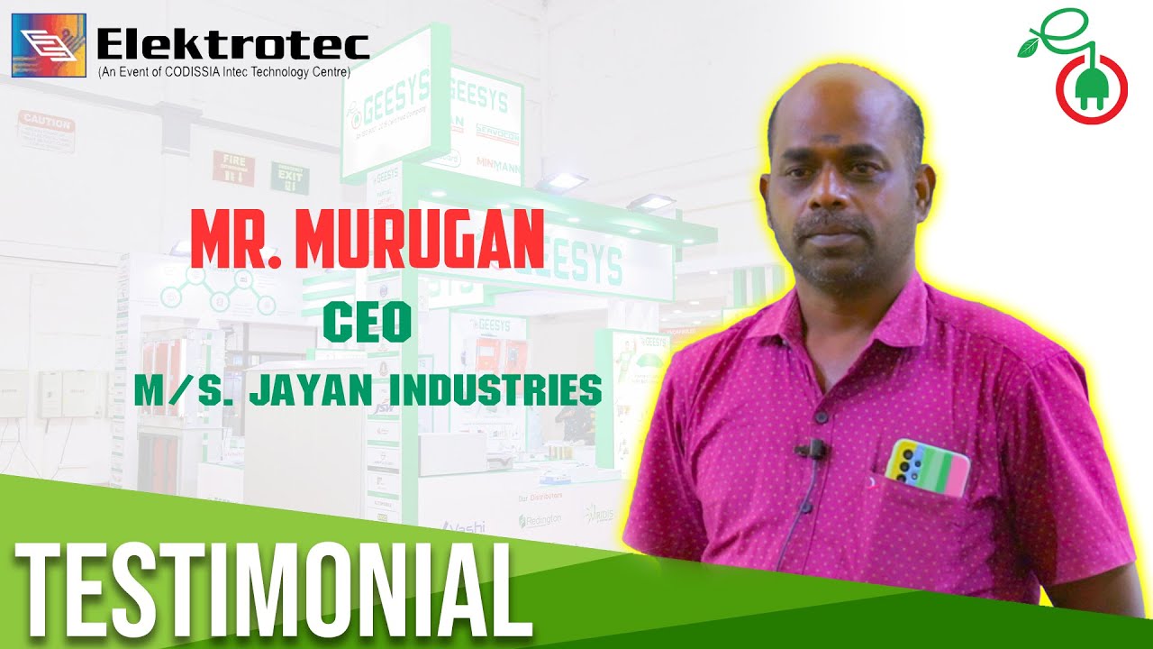 Mr.Murugan | CEO | M/s. Jayam Industries | Supplier Talks - YouTube
