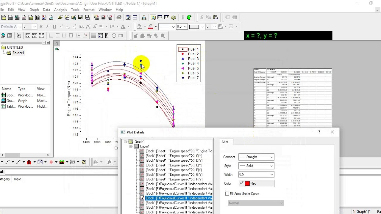 Polynomial Curve Fitting using Origin 8.1 - YouTube