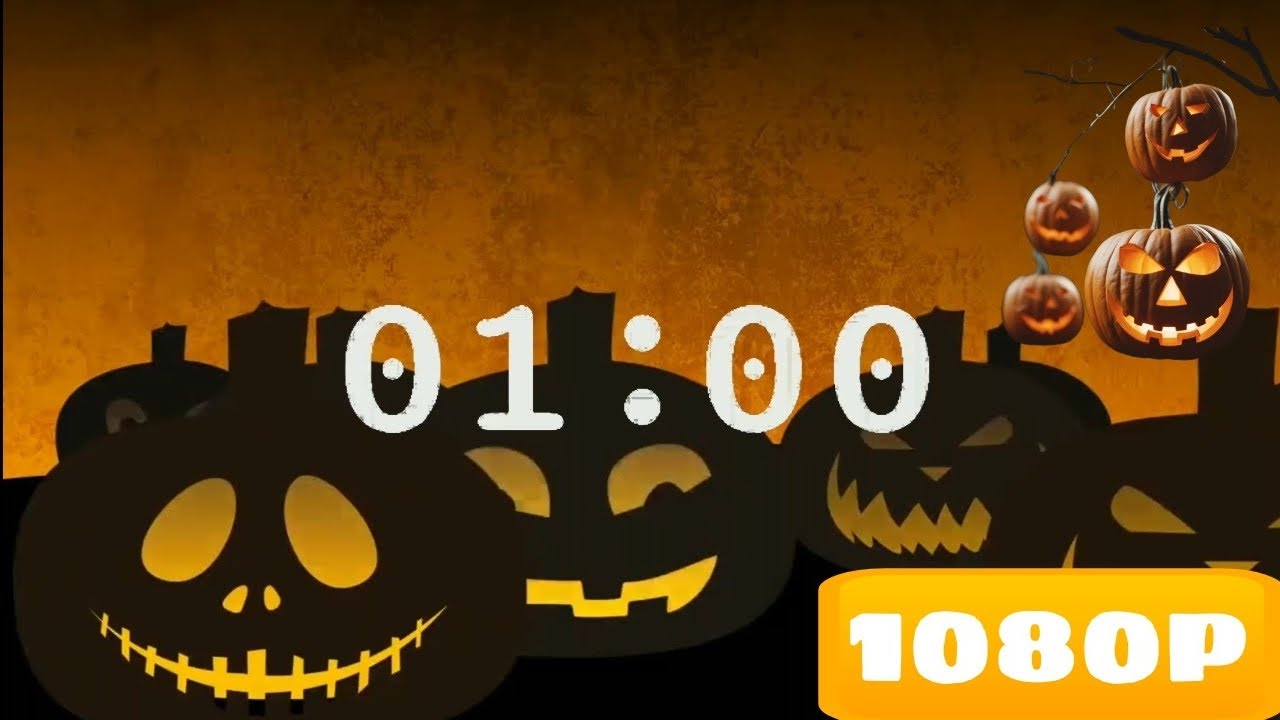 1 Minute Halloween Countdown Halloween 🦇 Special With Music 🎶 - YouTube