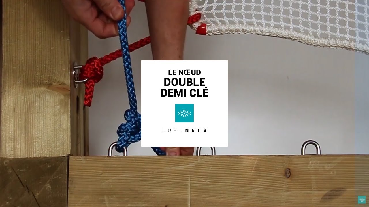 Tuto : Réalisez une Double demi clé / Double half hitch Knot - LoftNets - YouTube