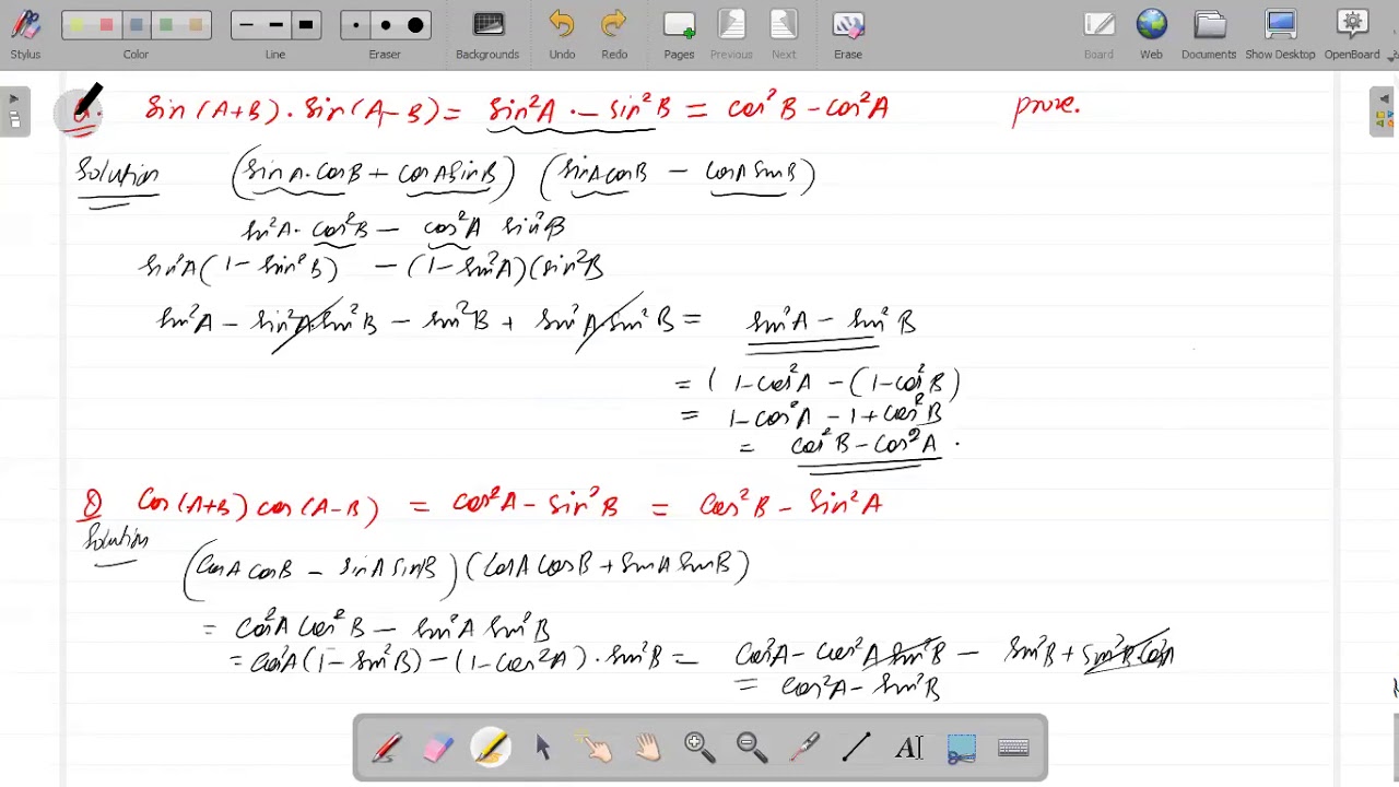 11th JEE - Trigonometry- sequences in trigonomery Sin and Cos - July 13 ...