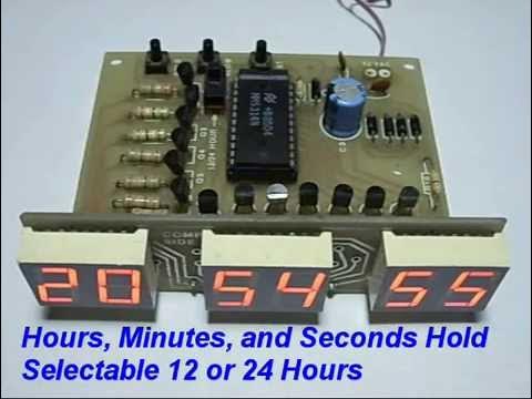 Vintage MM5314N Clock Chip LED Digital Clock MM5314 - YouTube