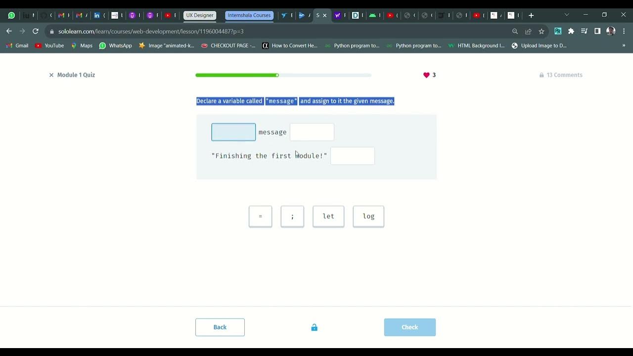 69 Module 1 Quiz | Web Development | Sololearn Answers - YouTube