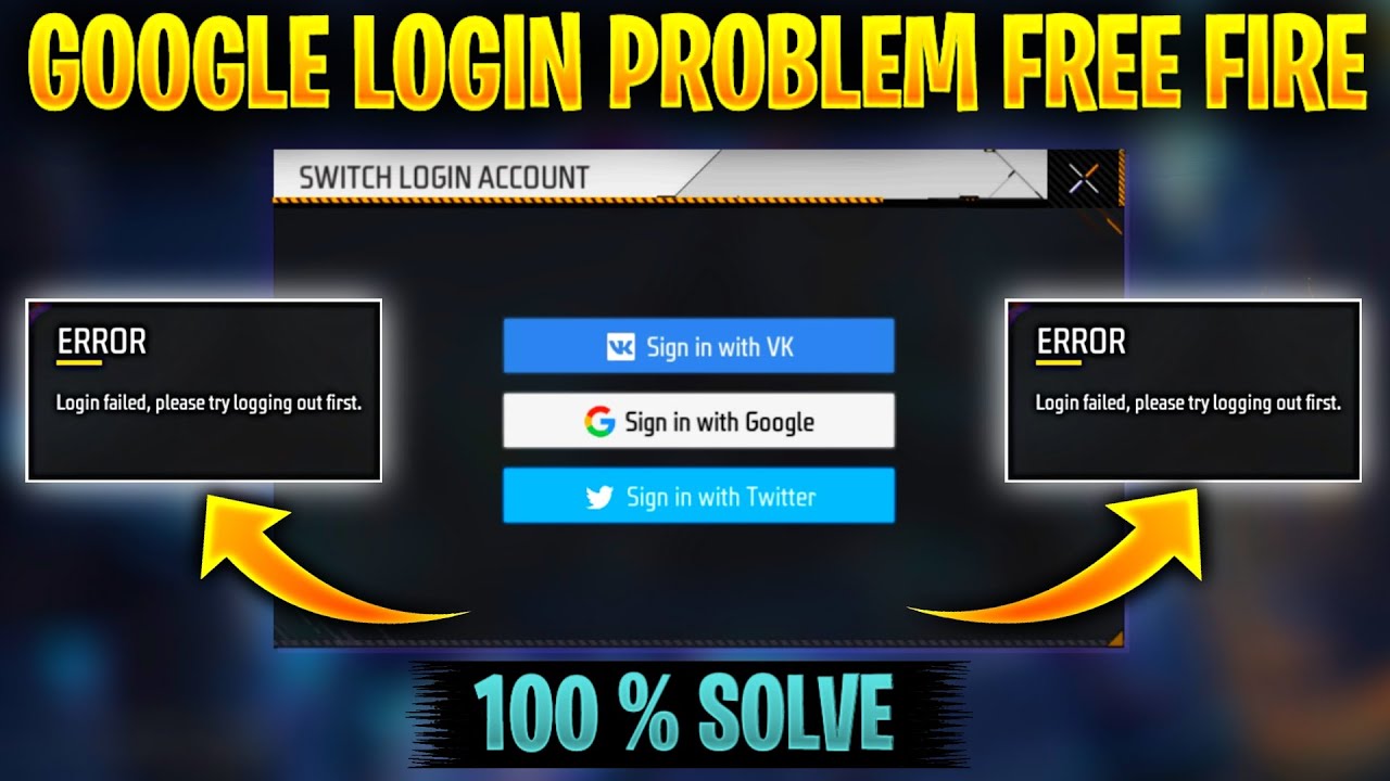 free fire google account login problem | google login problem free fire ...
