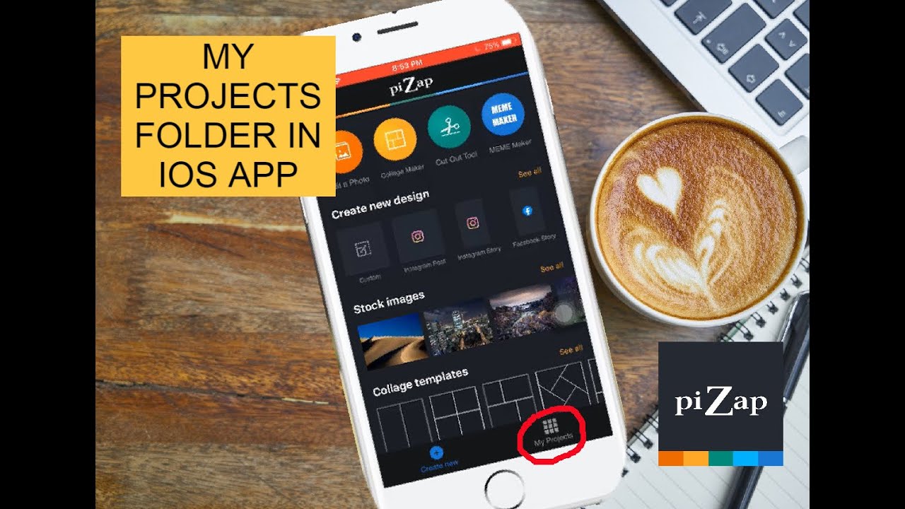piZap's Quick Photo Editing Tutorial: My Projects Folder in IOS App ...