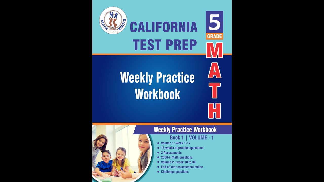 California CAASPP 5th Grade Math Test Prep | Volume 1 Workbook | 2500 ...