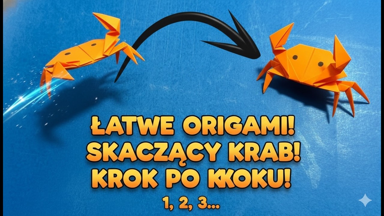 Origami Krab | Jak zrobić skaczącego kraba z papieru – tutorial krok po ...