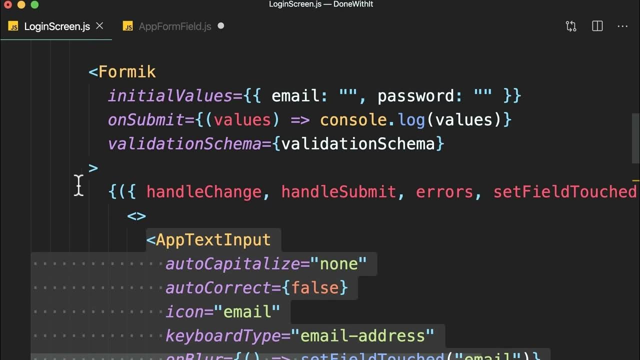 React Native | Fundamentals #79 - Building the field component [By Mosh ...