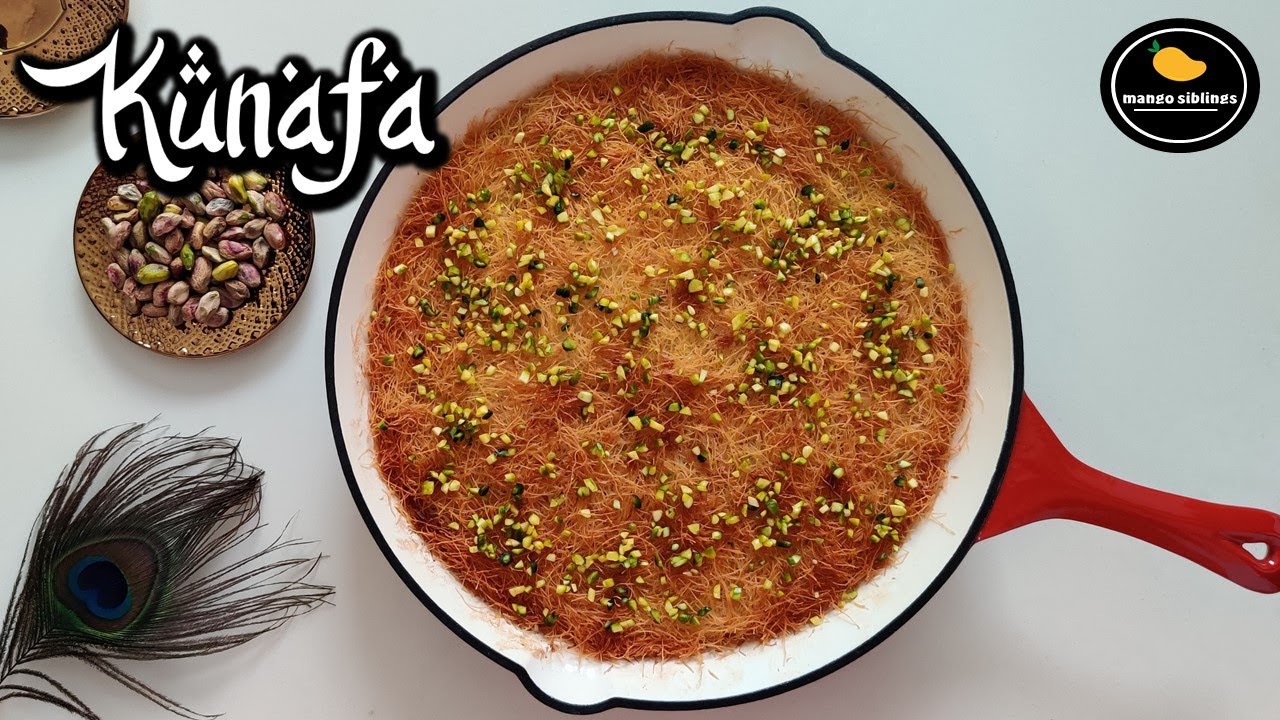 Kunafa: Traditional middle eastern dessert using at-home ingredients ...