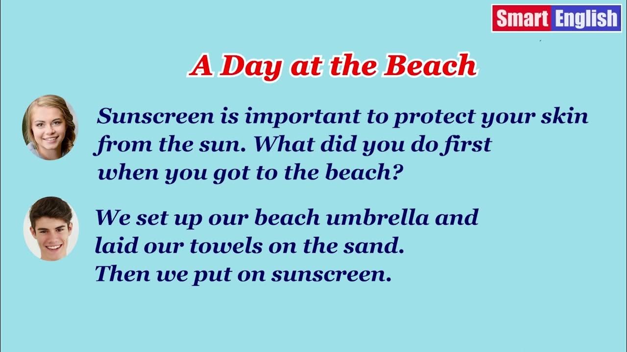 English Conversation | A Day at the Beach | Listen and Practice for ...