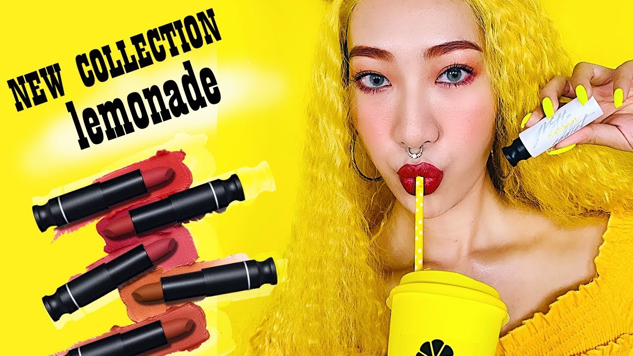Makeup & Swatch Lemonade Matte Addict [Vanmiu Beauty] - YouTube