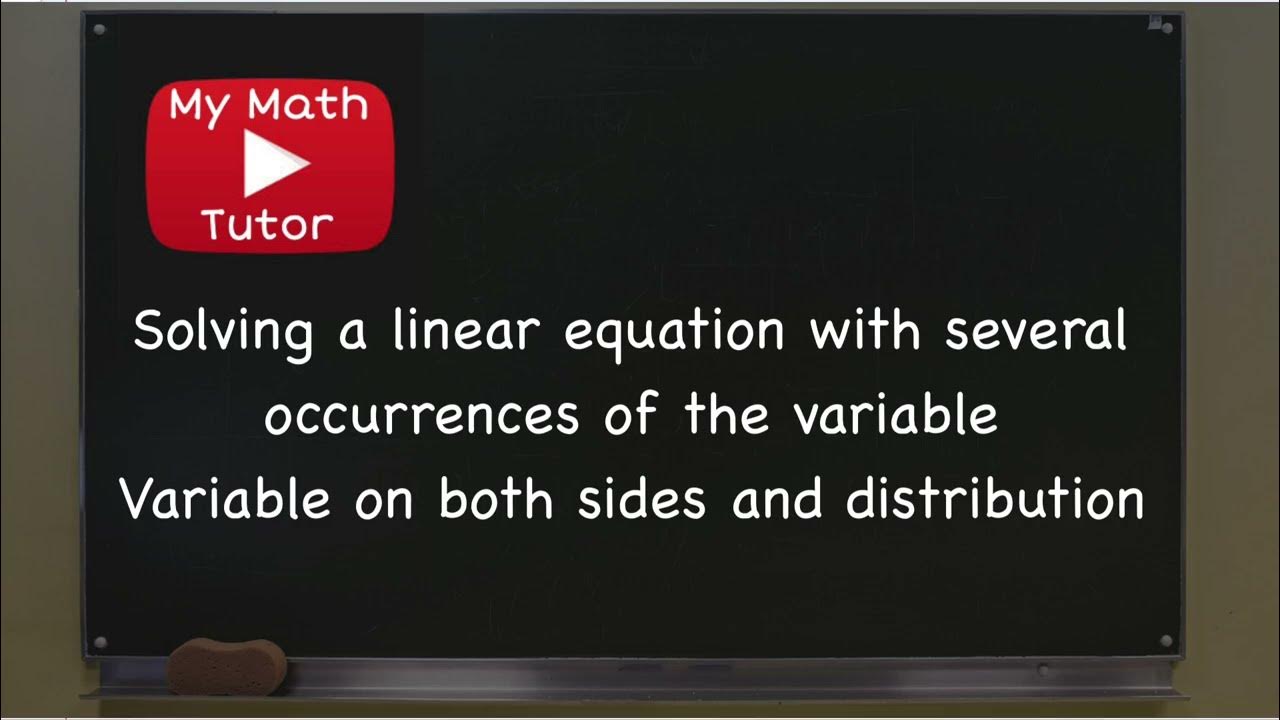 Solving A Linear Equation Wseveral Occurrences Of The Variable Variables Both Sides