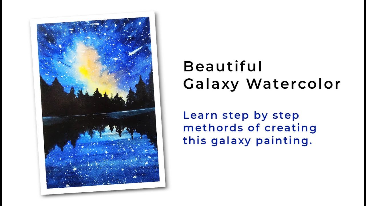 How To Paint A Watercolor Galaxy | Step by Step Tutorial 🎨 - YouTube