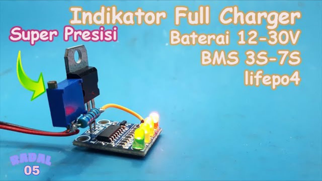 Indikator Full Charger baterai - Indikator charger lithium 2S-13S - YouTube