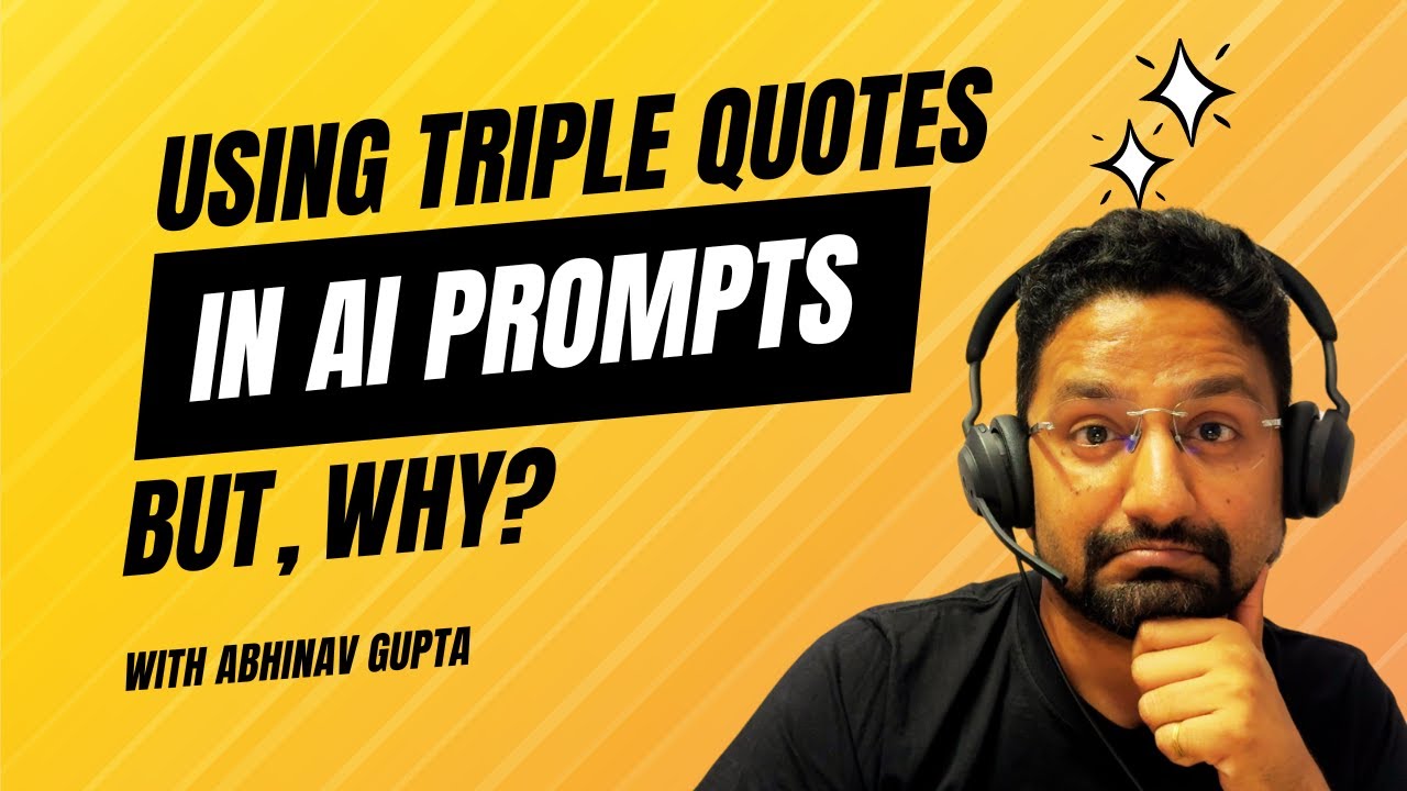 Why use Triple Quotes or Hash when prompting an LLM? - YouTube