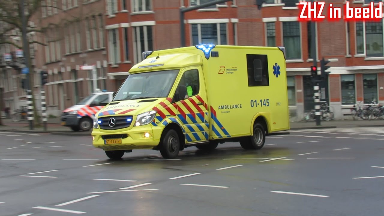 Ambulance Groningen 01-145 met spoed naar het EMC Rotterdam - YouTube