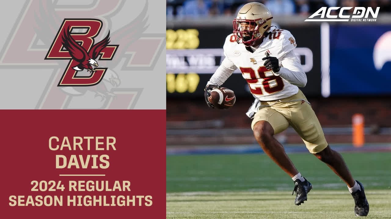 Carter Davis 2024 Regular Season Highlights | Boston College Defensive ...