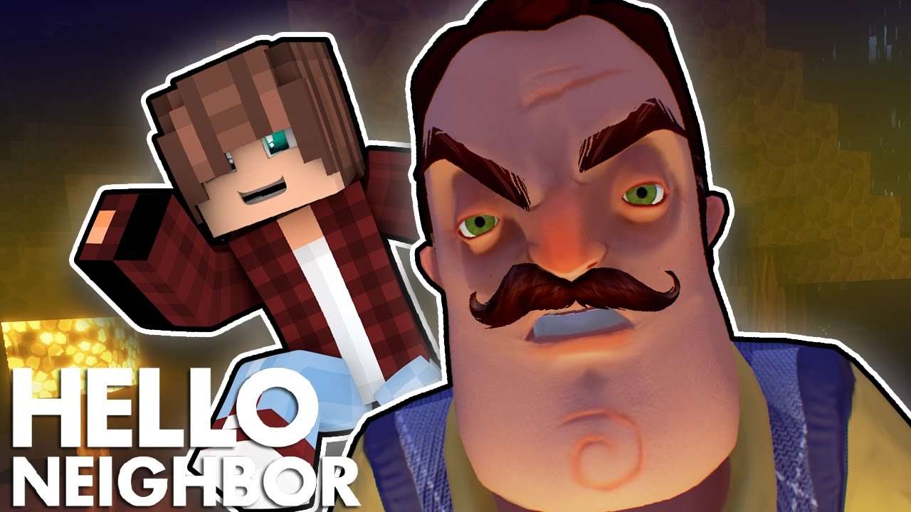 Minecraft Hello Neighbor - Sneaking Into The Neighbors House (Minecraft ...