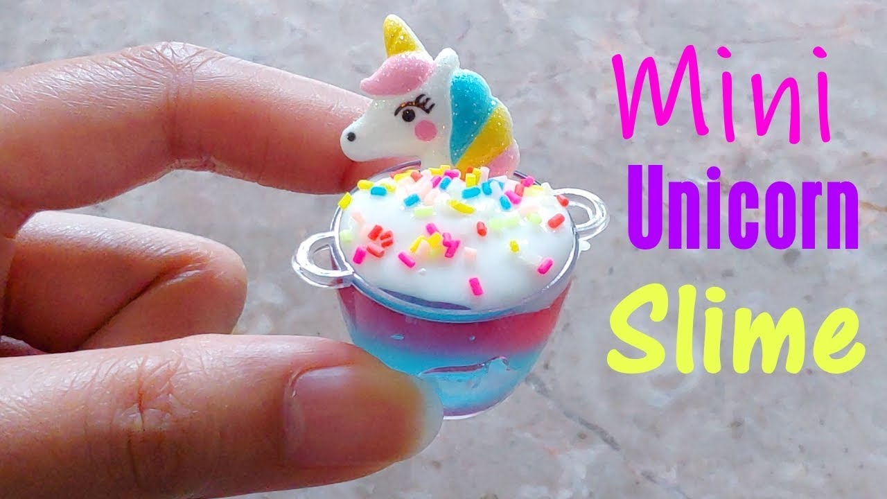 MINI SLIME ! Miniature Unicorn Slime II DIY How To Make Mini Slime ...