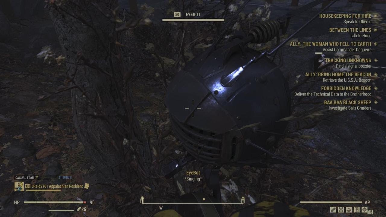 Fallout 76 Singing Eyebot - YouTube