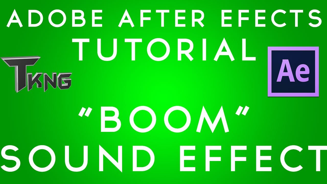 Adobe After Effects Gun "Boom" Sound Tutorial - YouTube