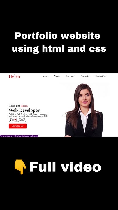 how to make a portfolio website design using html and css#html #css # ...