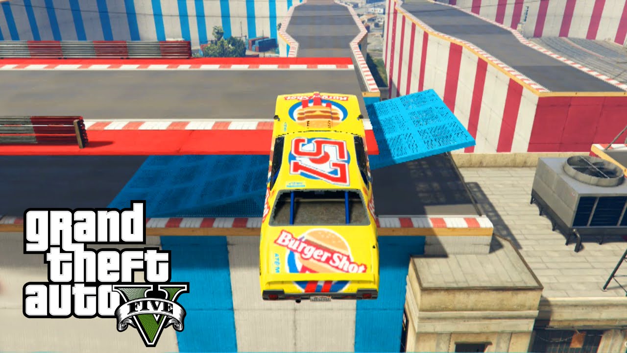 GTA 5 Online PC | STUNT RACE | BURGER SHOT (AKA DADDY'S CAR) | GTA 5 ...