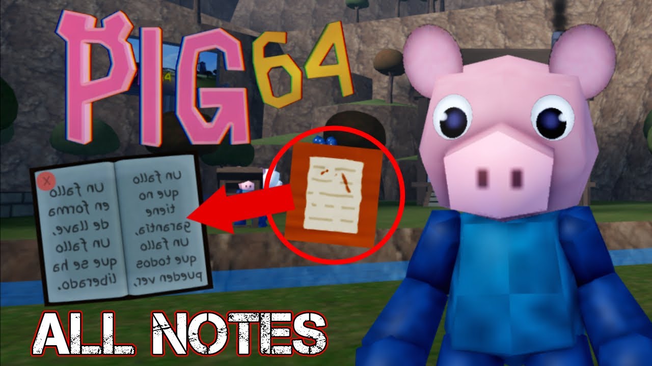 TODAS LAS NOTAS en PIG 64 BITS 😱 PIGGY ROBLOX #roblox #piggy #update ...