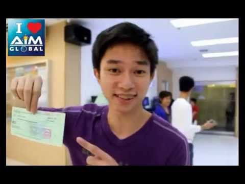 Aim Global receiving cheque in the main office Ortigas, Manila - YouTube