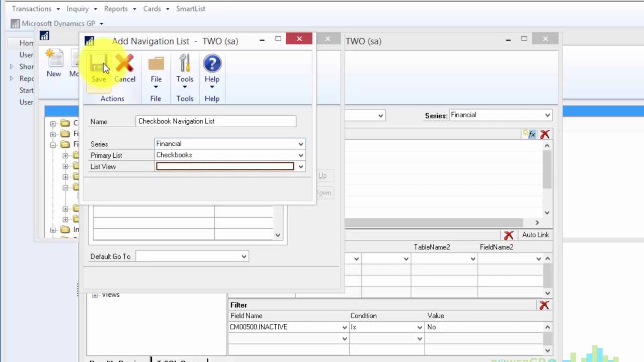 Adding Gotos To Smartlist Objects In Microsoft Dynamics Gp Youtube