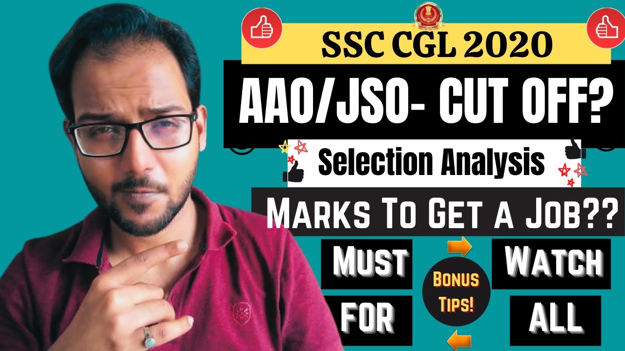 SSC CGL 2020 - Cut- Off Analysis | AAO/JSO Analysis | Made For SSC {2022} - YouTube