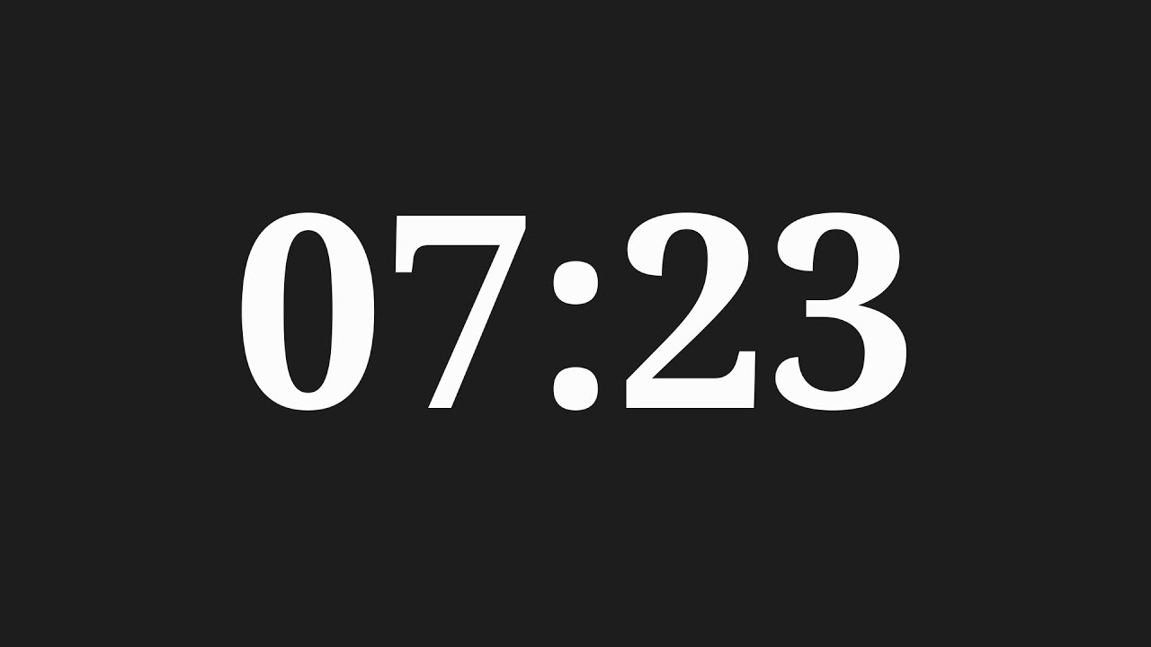 7 Minutes 23 Seconds Timer - YouTube
