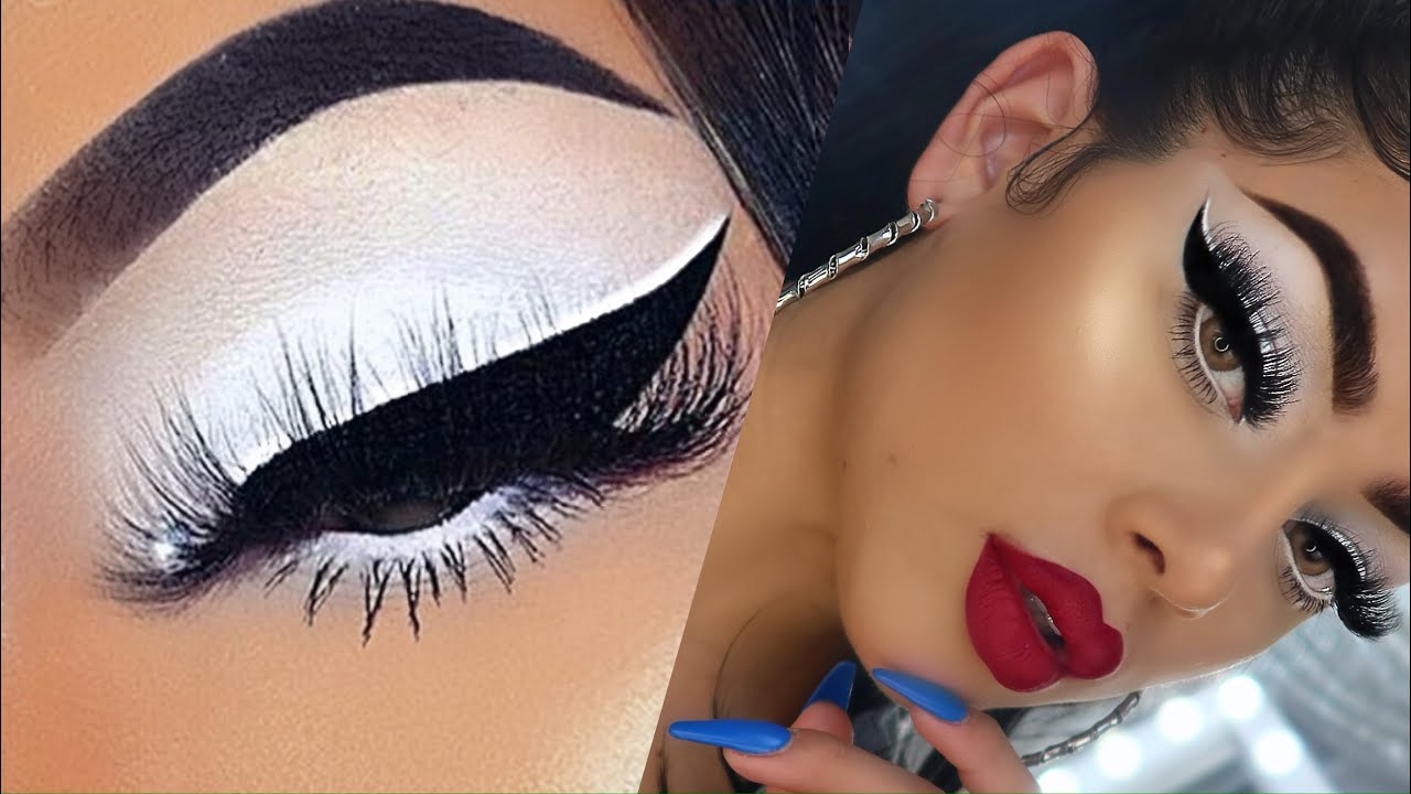 Nueva Tendencia De Maquillaje 2020 Look Con Sombra Blanca Youtube