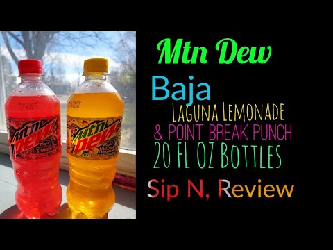 Mtn Dew Baja Laguna Lemonade & Baja Point Break Punch 20 FL OZ Bottles ...