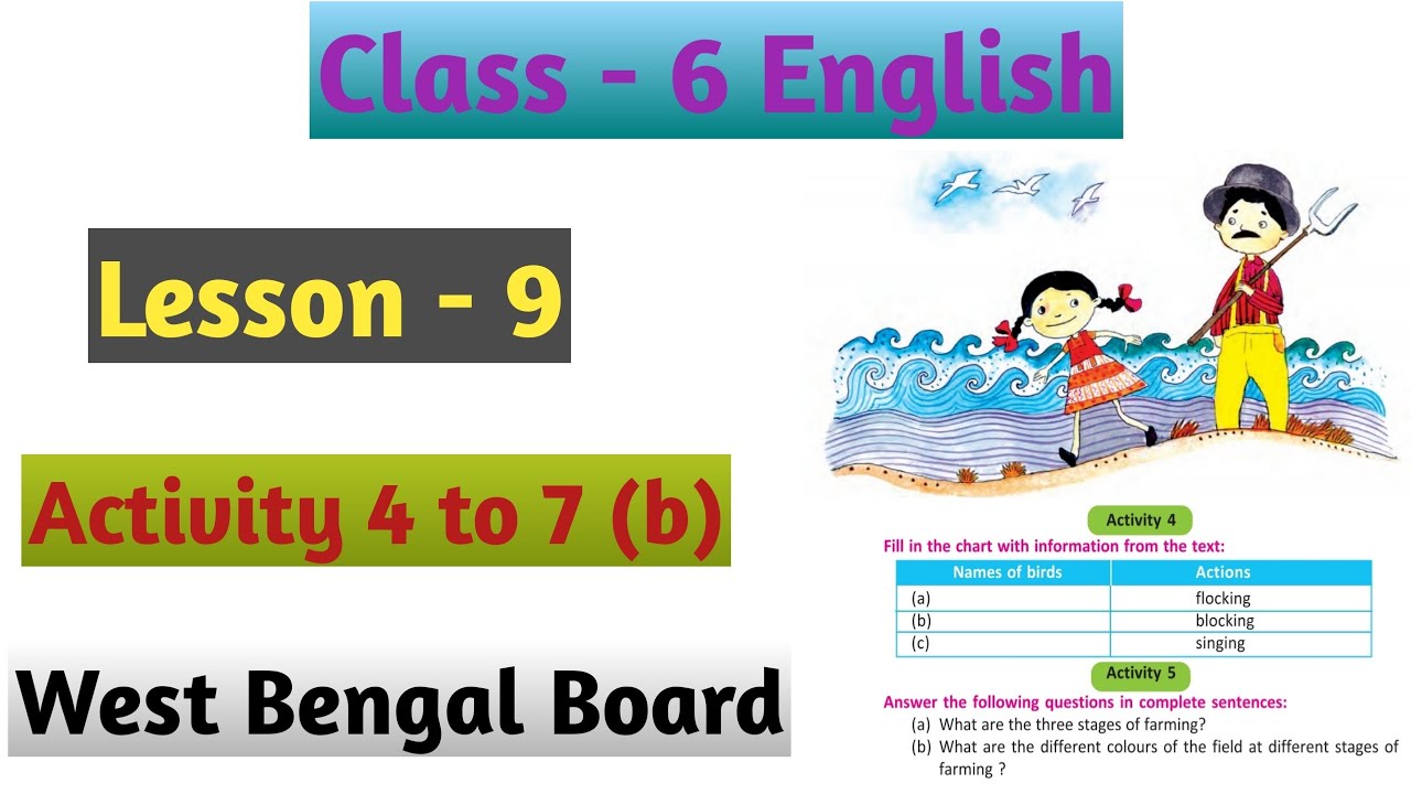 Class 6 English Lesson 9 Activity 4 to 7 (b) - YouTube