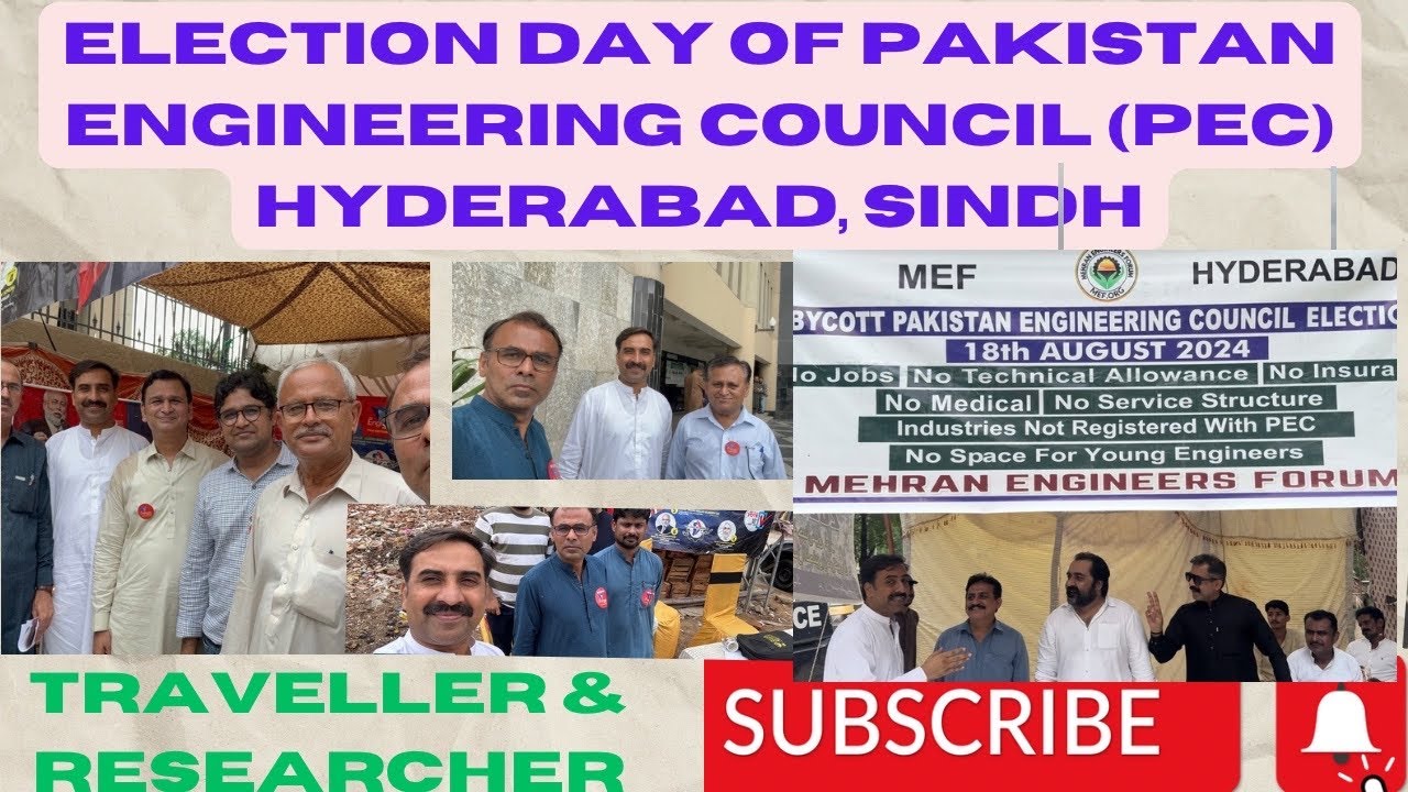 Election day of Pakistan Engineering council (PEC) in Hyderabad, Sindh ...