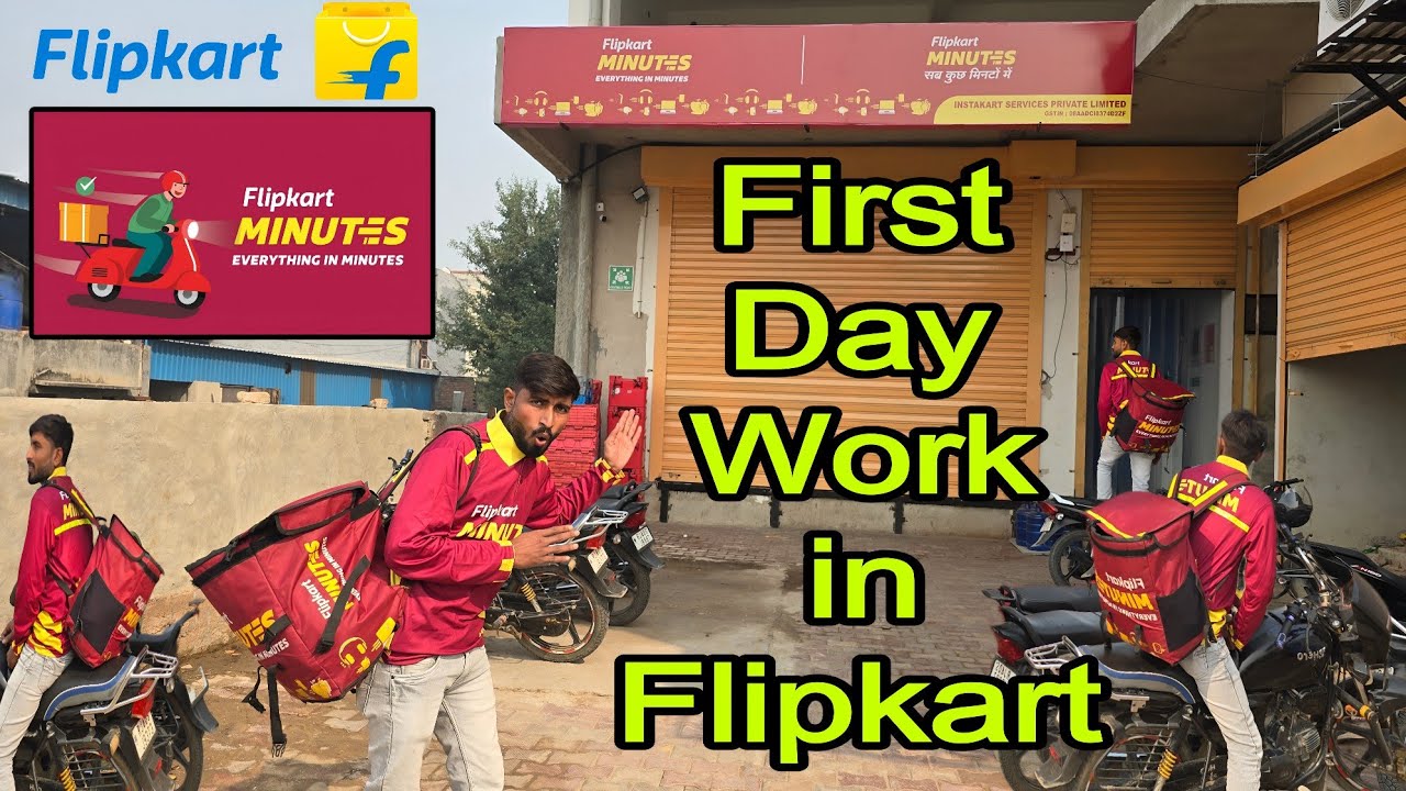 flipkart minutes delivery job First Day || flipkart minutes delivery ...