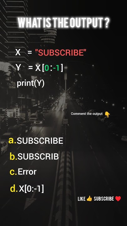 Python Output Python Coding Quiz Python Youtube