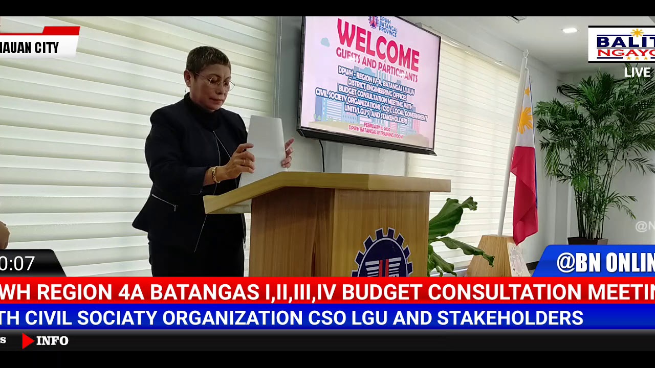 Dpwh region 4a Batangas I,II,III,IV. DEO Budget consultation meeting ...