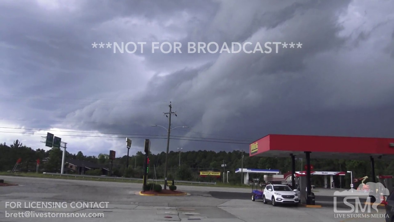 7-15-17 Camden, South Carolina Severe Storm - Shelf Cloud - YouTube