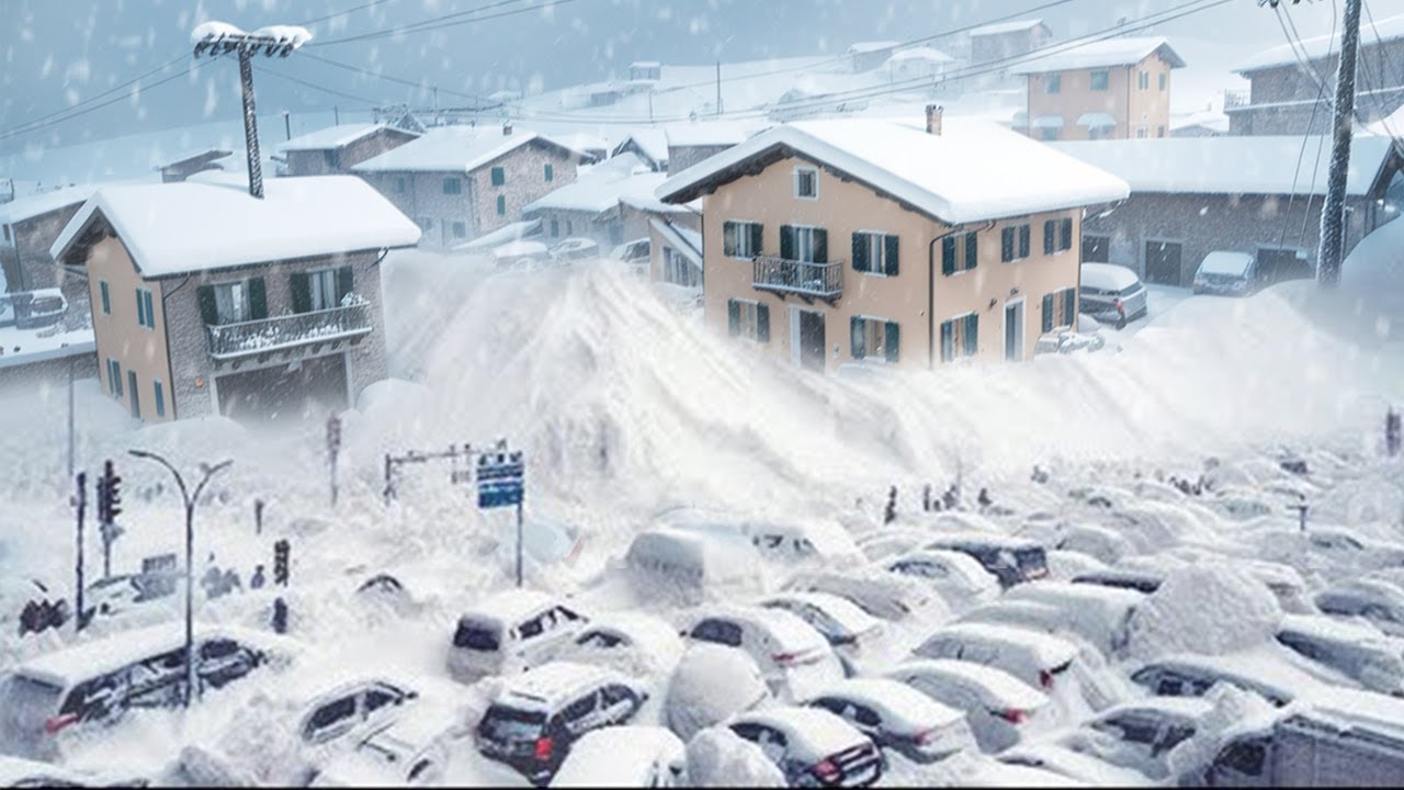 Snow chaos in Italy! Strong winds and snow storm paralyze everything in ...