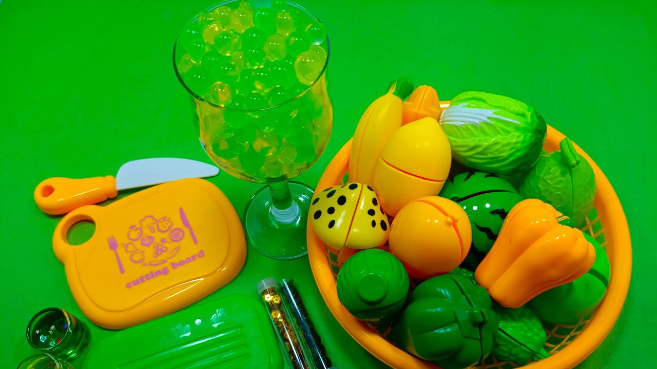 Satisfying Green, Yellow Asmr|Cutting Fruits and Vegetables ...