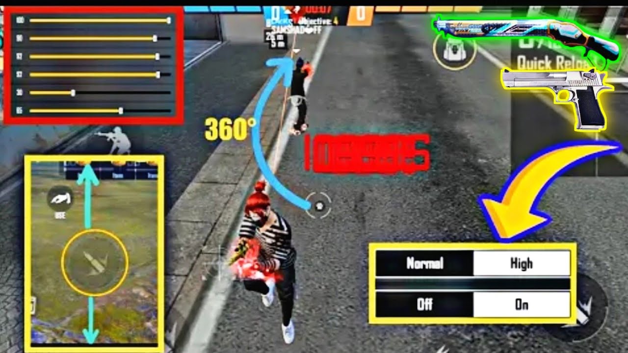 Free Fire Headshot Setting 2022👿🎯 | BEST Fire Button Size ⚙️|One Tap ...